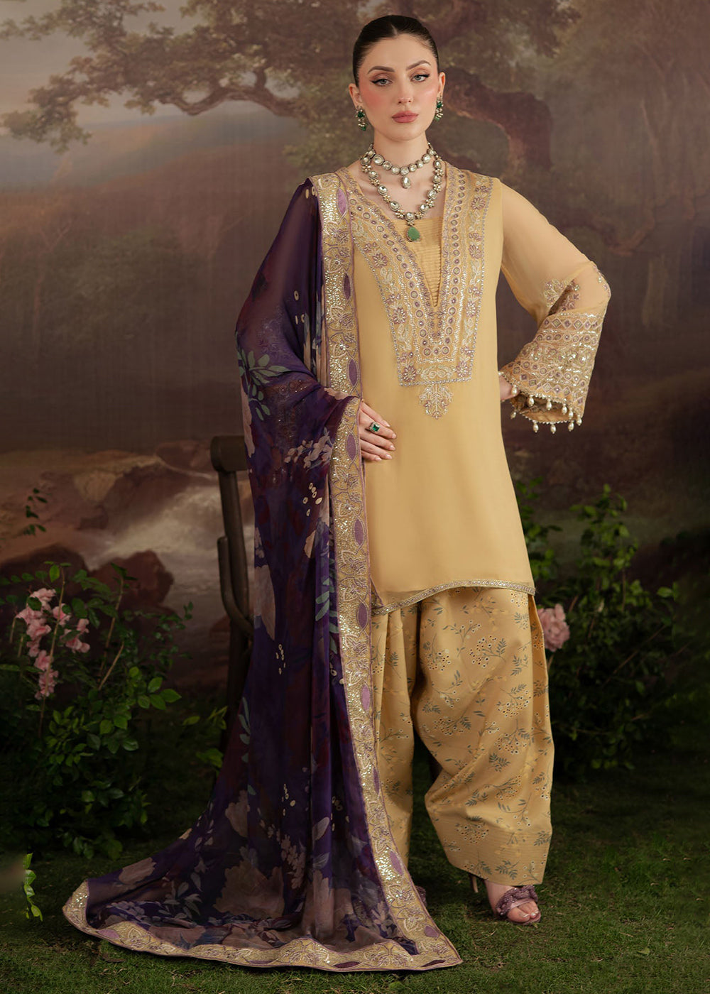 Buy Amaya Luxury Chiffon '25 by Nureh | AM-14 | Empress Clothing